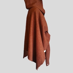 Pure Wool Cloak With Hood and Pocket: Warm, Durable Outerwear - Etsy