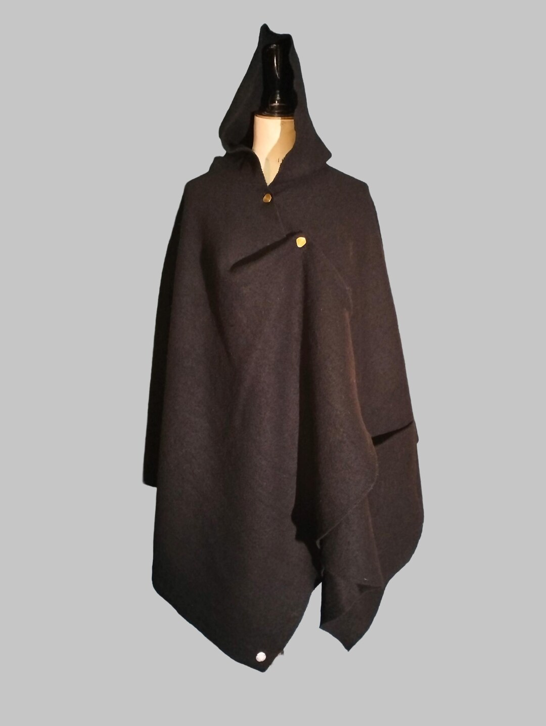 Pure Wool Cloak With Hood and Pocket: Warm, Durable Outerwear With ...