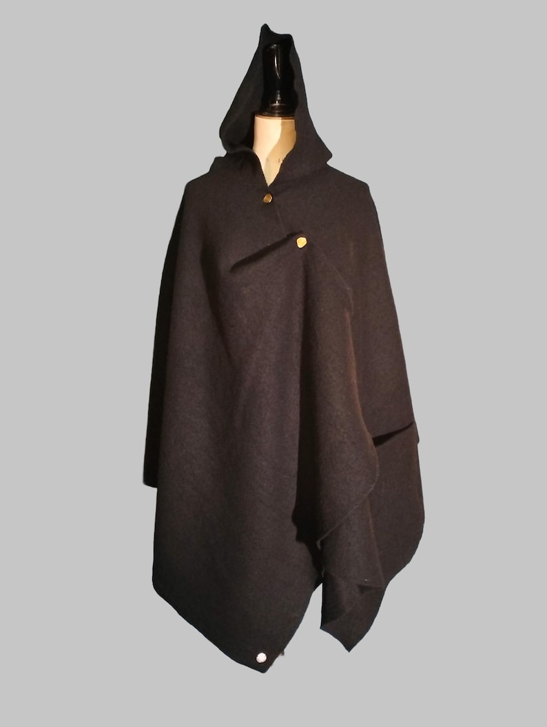 Pure Wool Cloak With Hood and Pocket: Warm, Durable Outerwear With ...