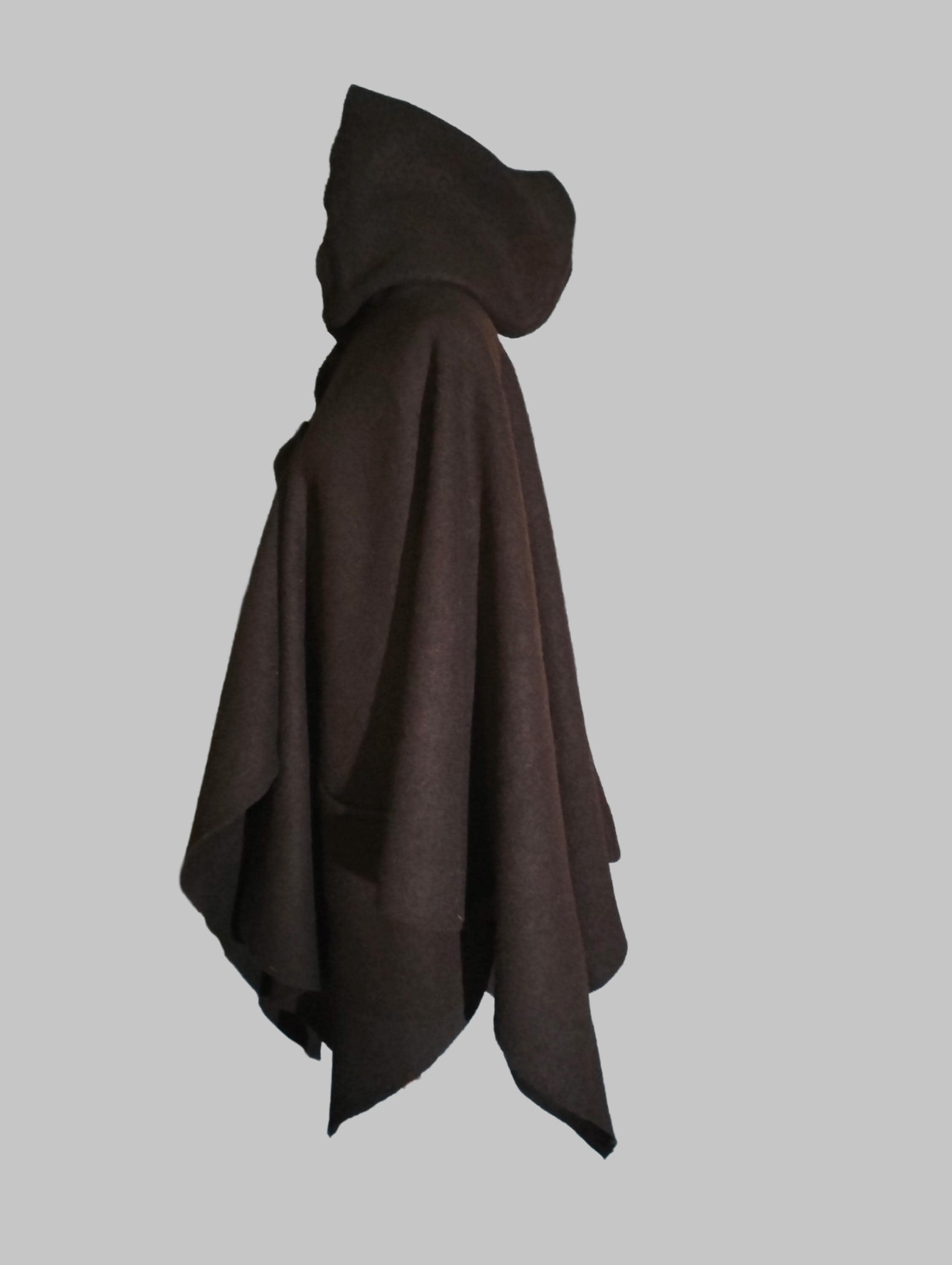 Pure Wool Cloak With Hood and Pocket: Warm, Durable Outerwear With ...