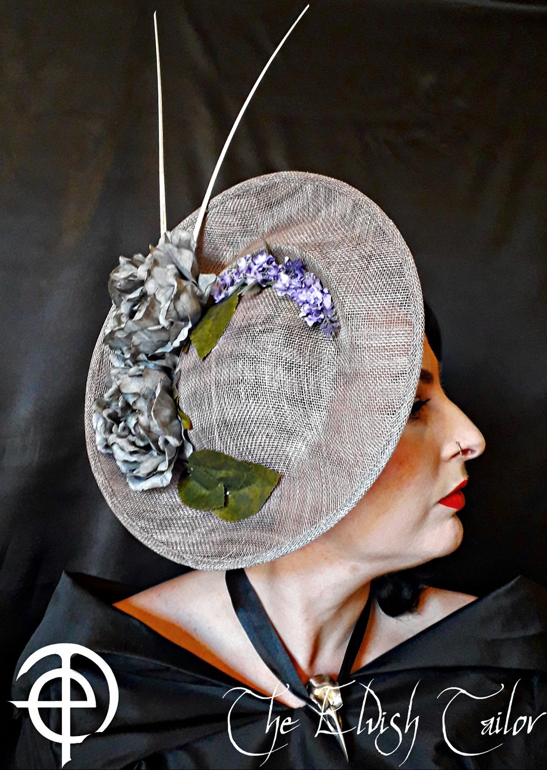 Dove Grey Saucer Hat - Etsy