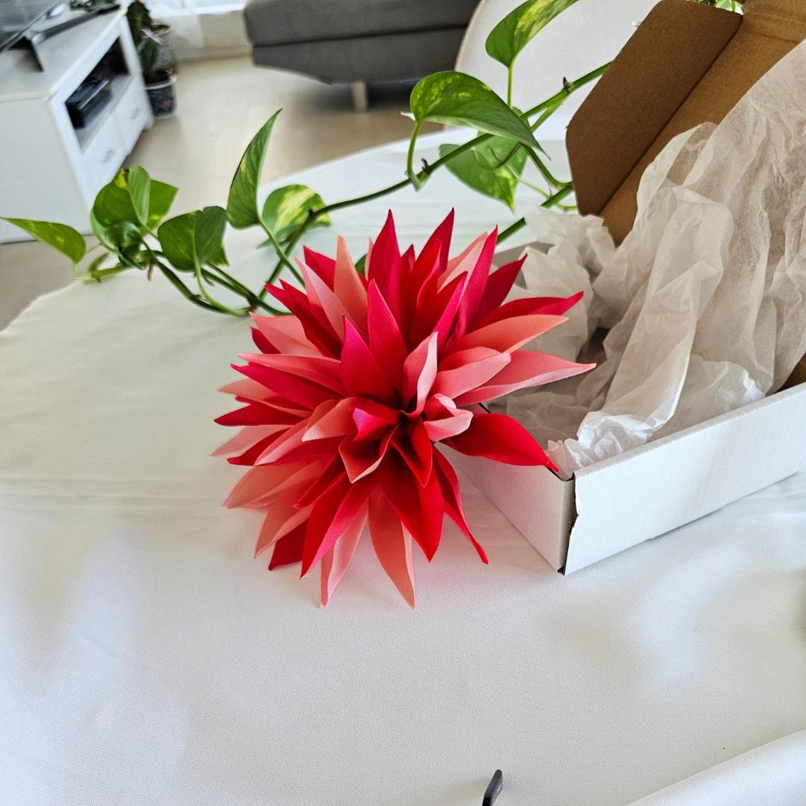 Oversized Pink Flower Floral Shoulder Pins Big Flower Brooch for Women ...