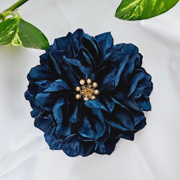 Teal Flower Brooch - Etsy