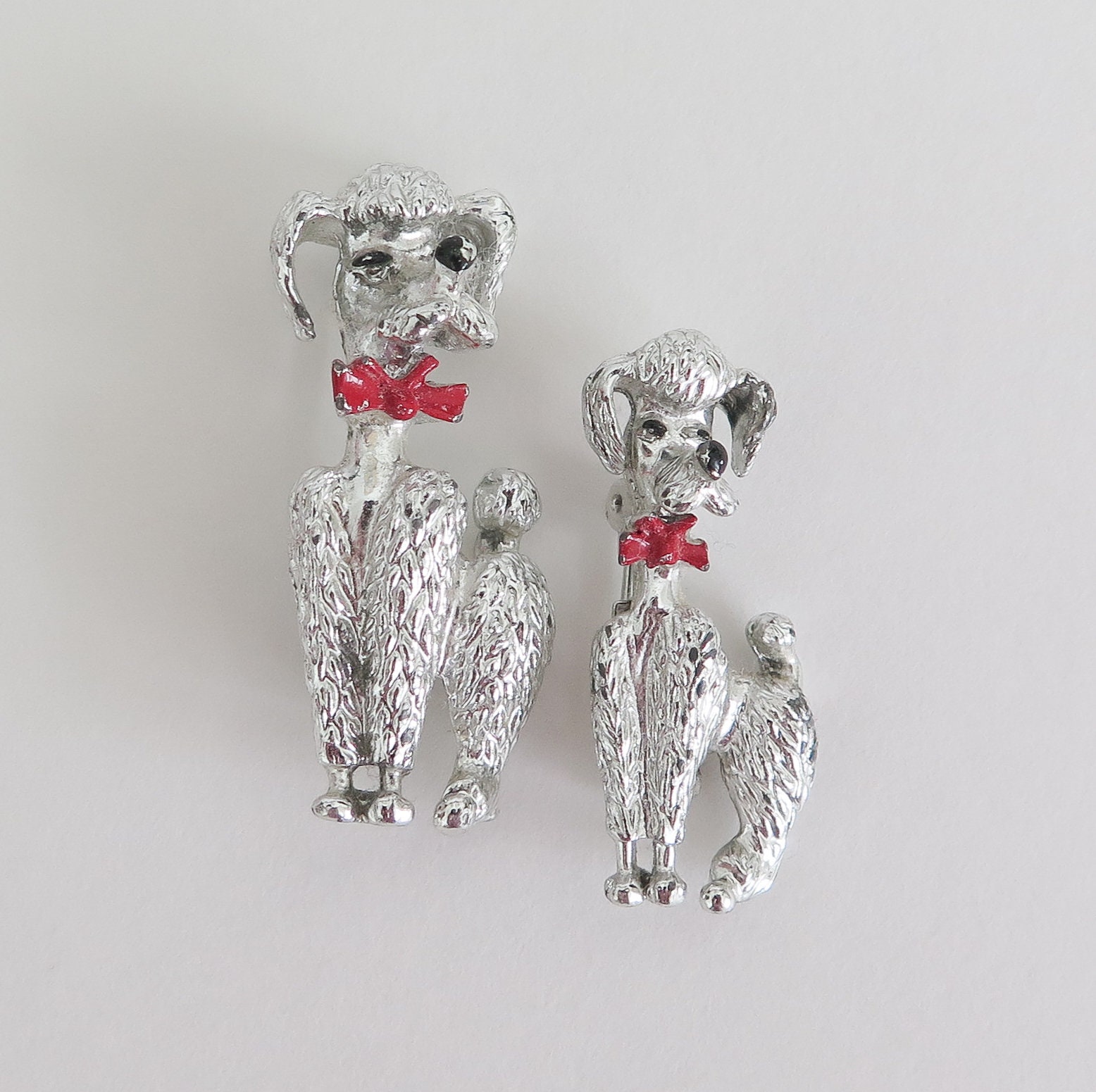 Posh Poodles Brooch Pin Set of 2 | Etsy