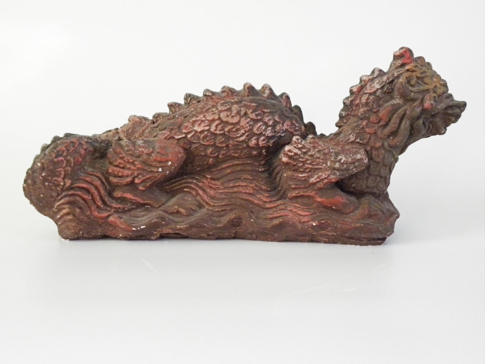Vintage Plaster Chinese Dragon Figure - Etsy