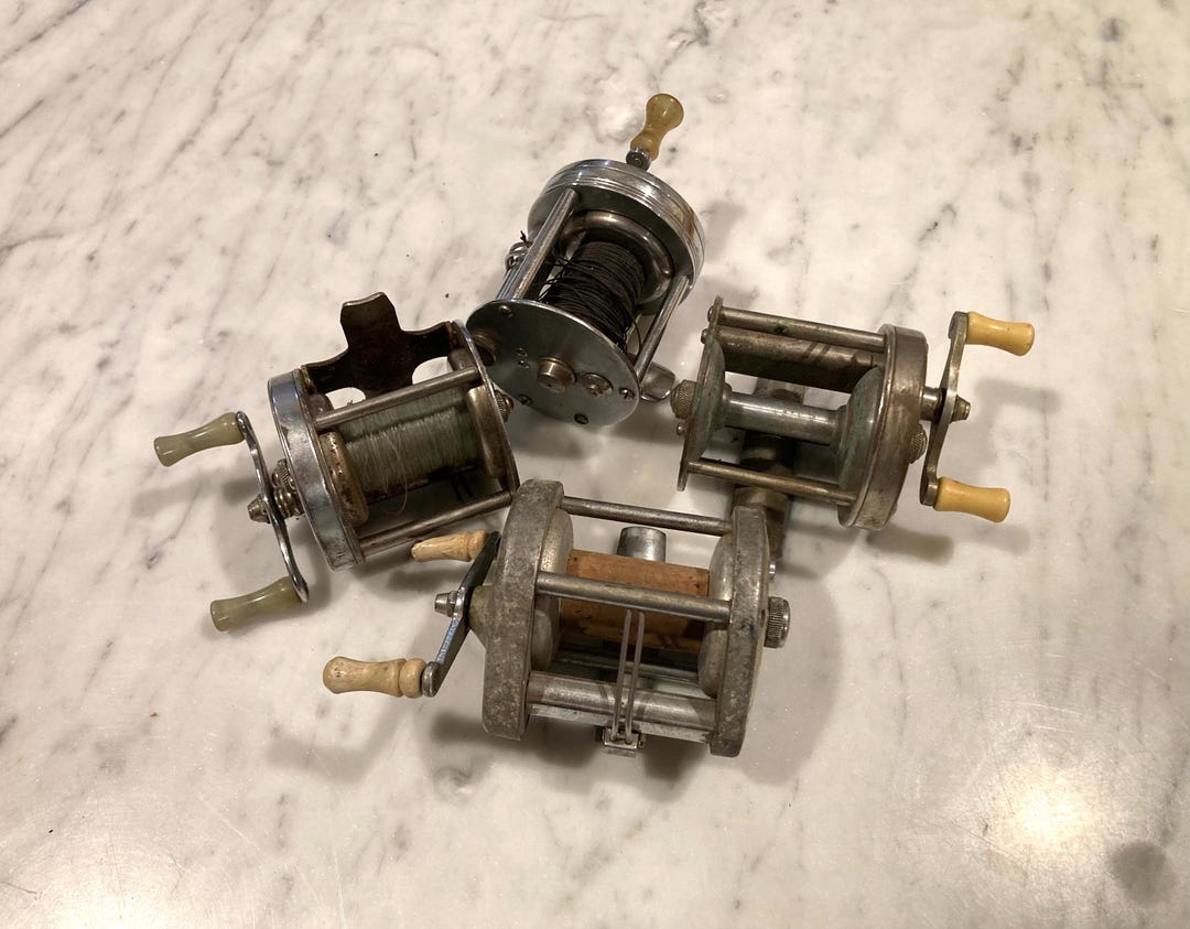 Set of 4 Vintage Bait Casting Reels - Etsy