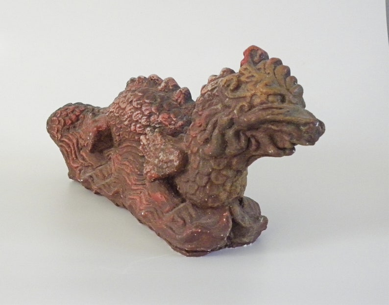 Vintage Plaster Chinese Dragon Figure - Etsy UK