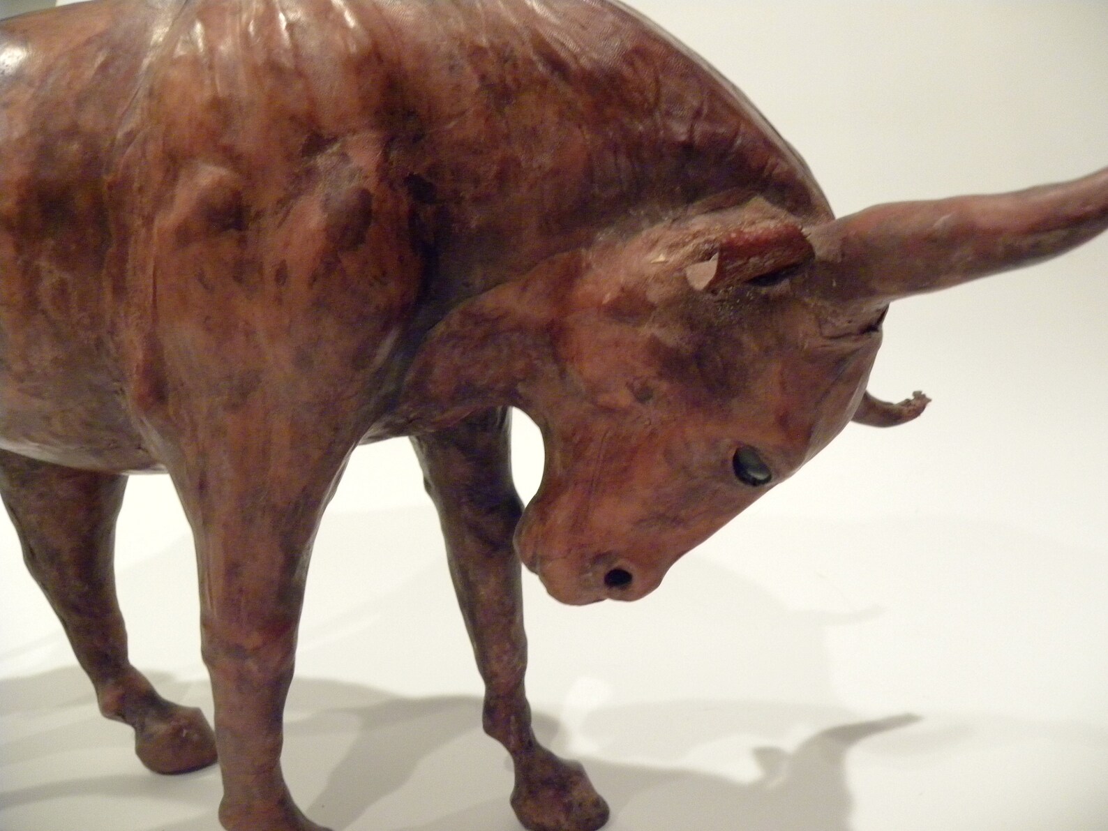Vintage Handmade Mid Century Leather Bull - Etsy