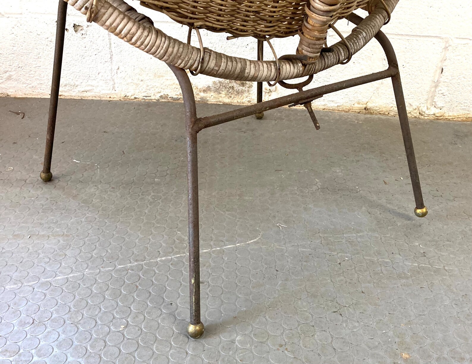 Vintage Mid Century Wicker Hoop Chair - Etsy
