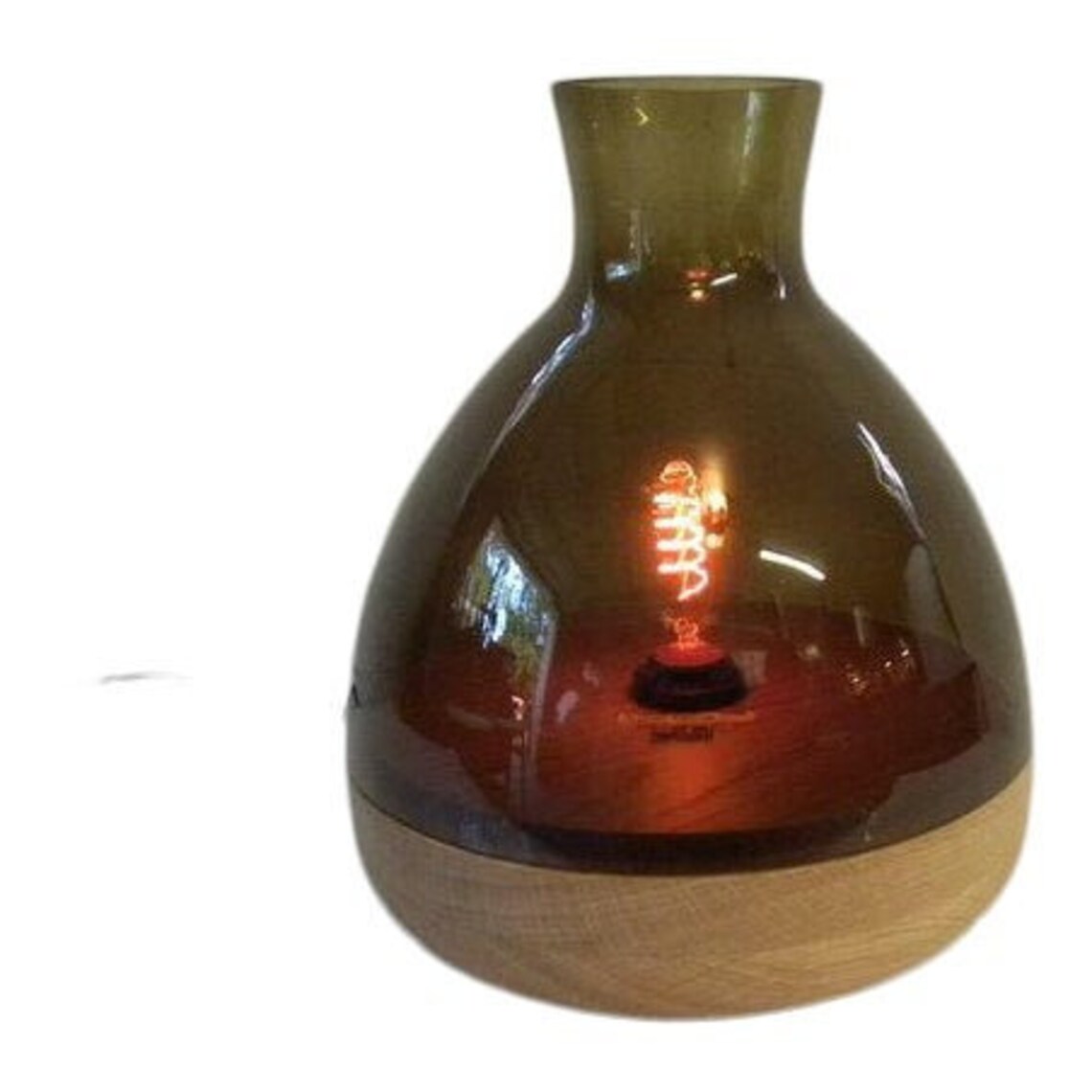 Fantastic Mid Century Modern Style Bell Jar Glass Table Lamp - Etsy