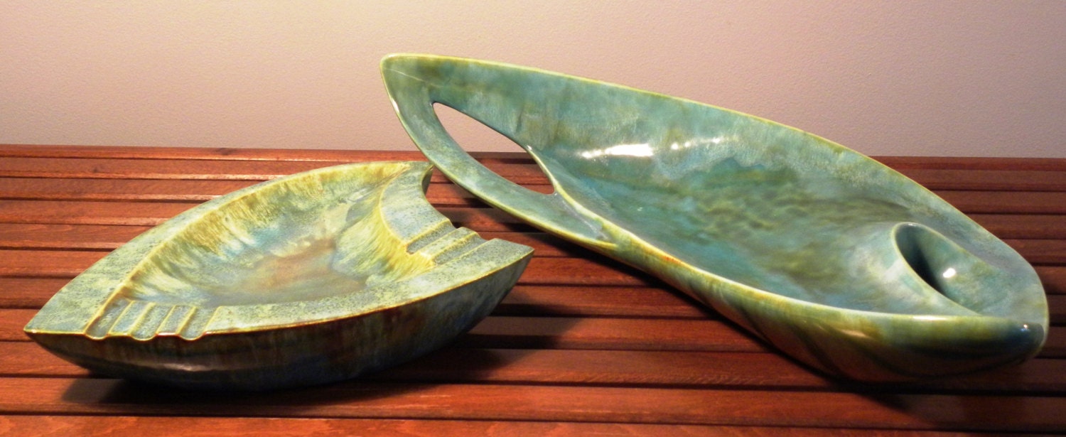 Matching Vintage Art Pottery Oversized Dish and Ashtray - Etsy