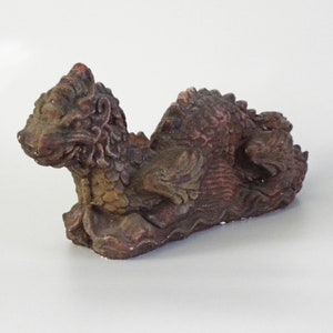 Vintage Plaster Chinese Dragon Figure - Etsy