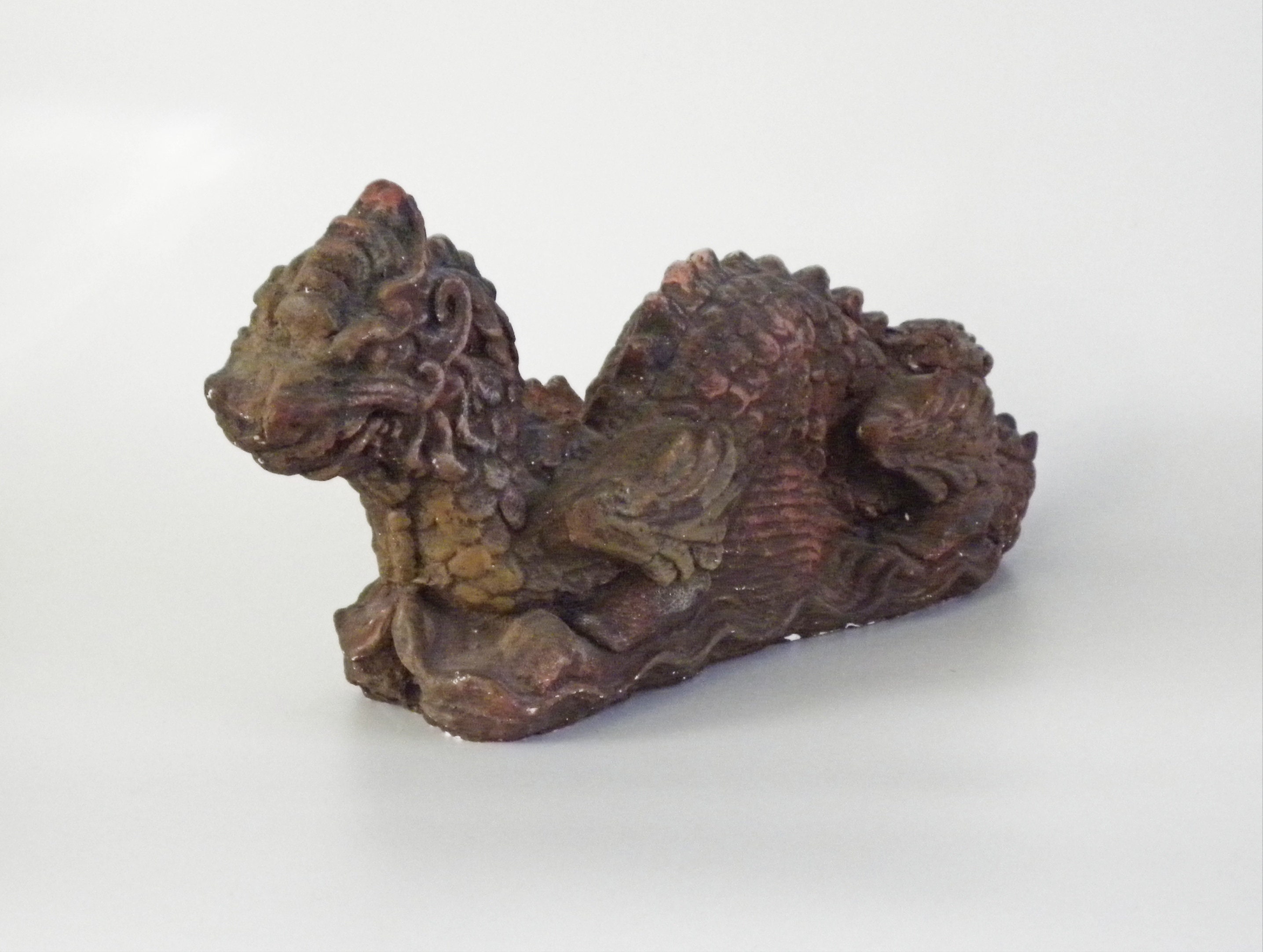Vintage Plaster Chinese Dragon Figure - Etsy
