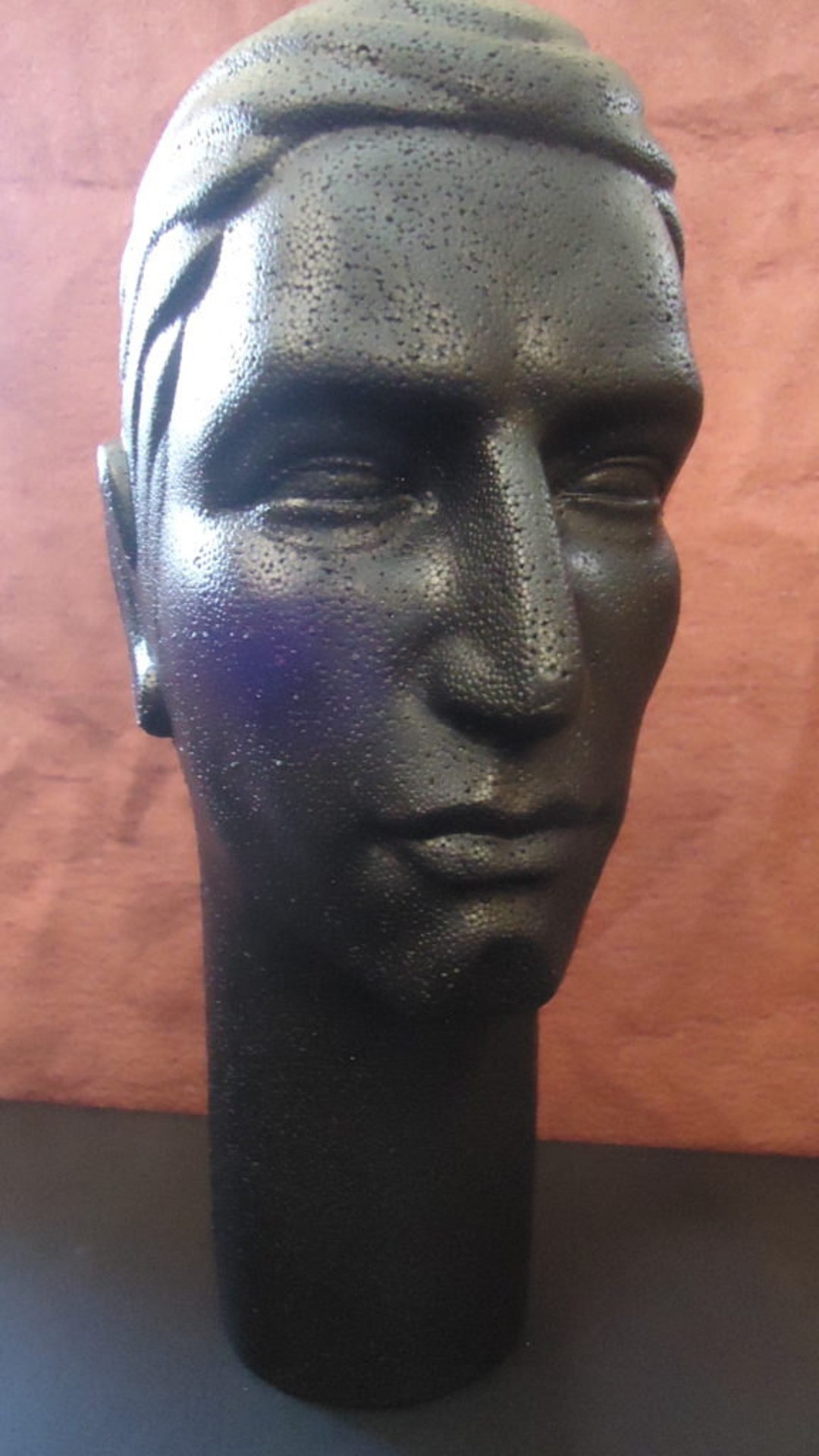 Black Male Mannequin Head, Hat Display, Polly Products, USA Made - Etsy