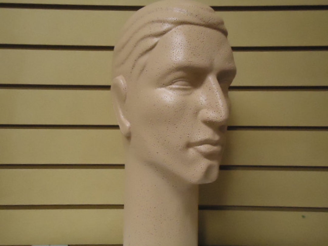 Tan Male Mannequin Head, Polly Products Headwear Display, USA Made - Etsy