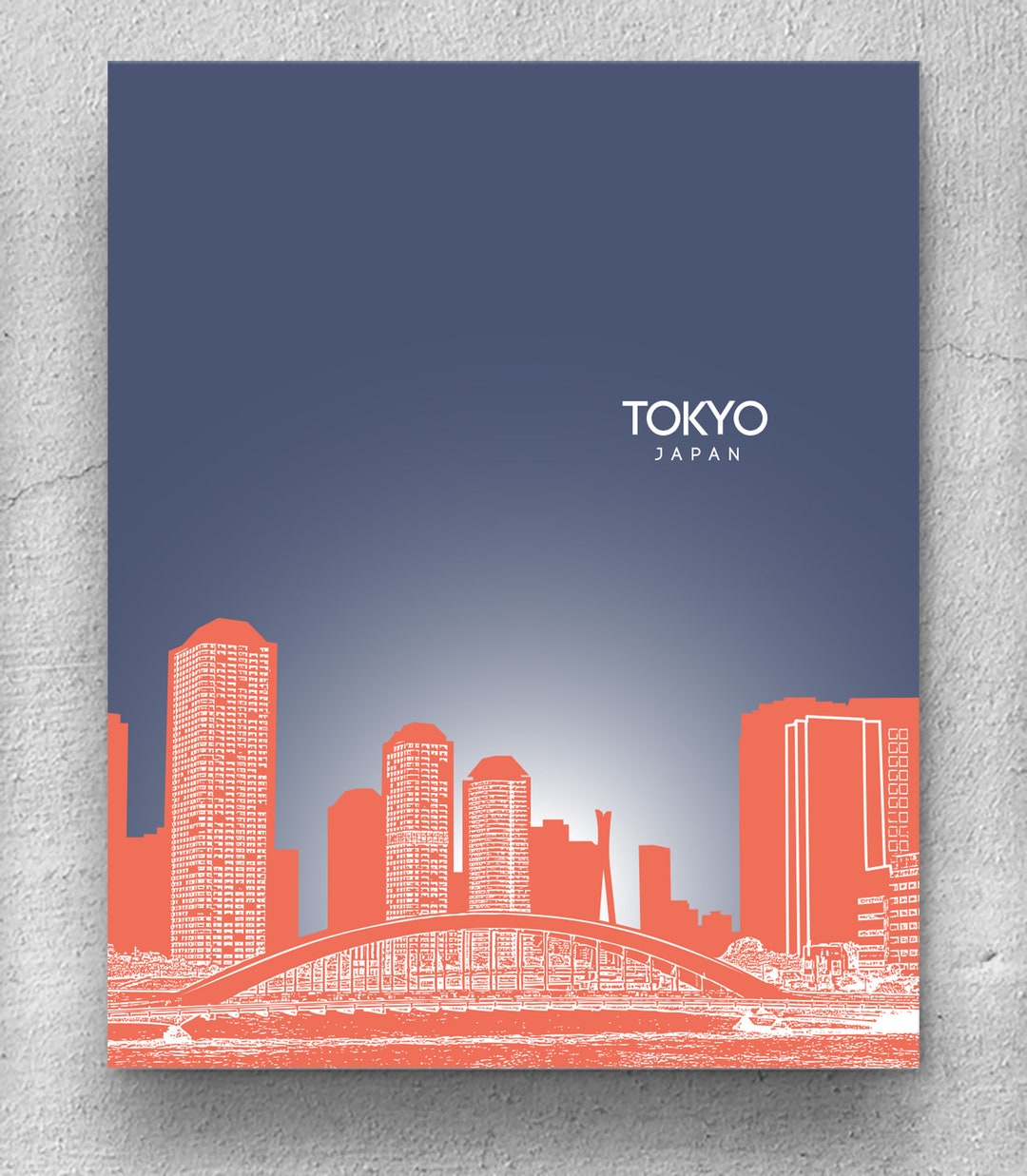 Tokyo Japan Skyline Poster, Destination Travel Art Poster, Tokyo Poster ...