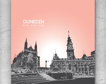 Dunedin New Zealand Poster - Etsy