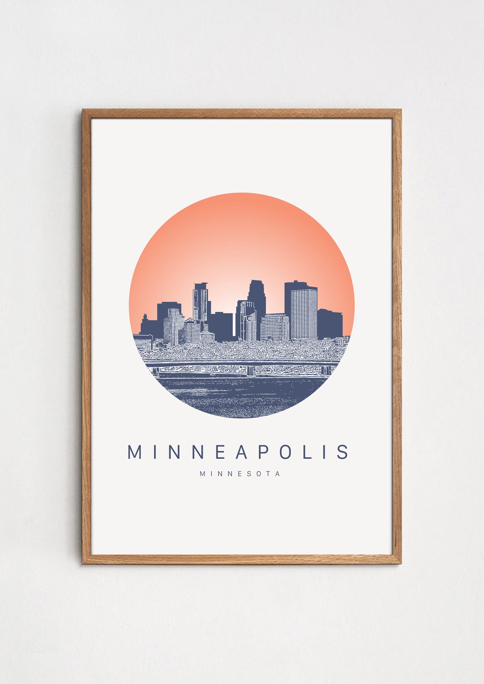 Minneapolis Skyline Poster / Travel Destination Art Poster / Any City ...