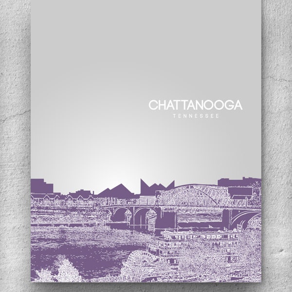 Chattanooga Skyline Art - Etsy
