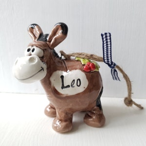 Name a Donkey Christmas Tree Bauble. Handmade Christmas Tree Decoration ...