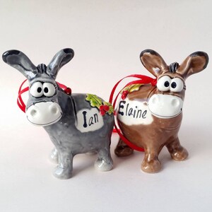 Name a Donkey Christmas Tree Bauble. Handmade Christmas Tree Decoration ...