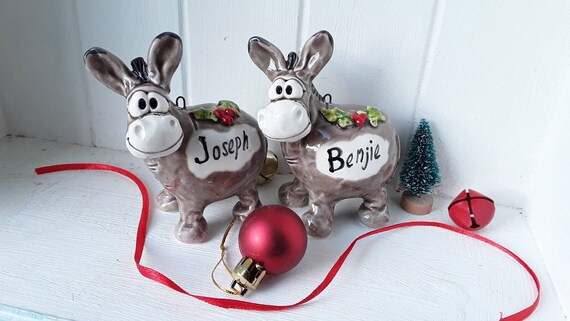 Name a donkey Christmas tree bauble. Handmade Christmas tree | Etsy