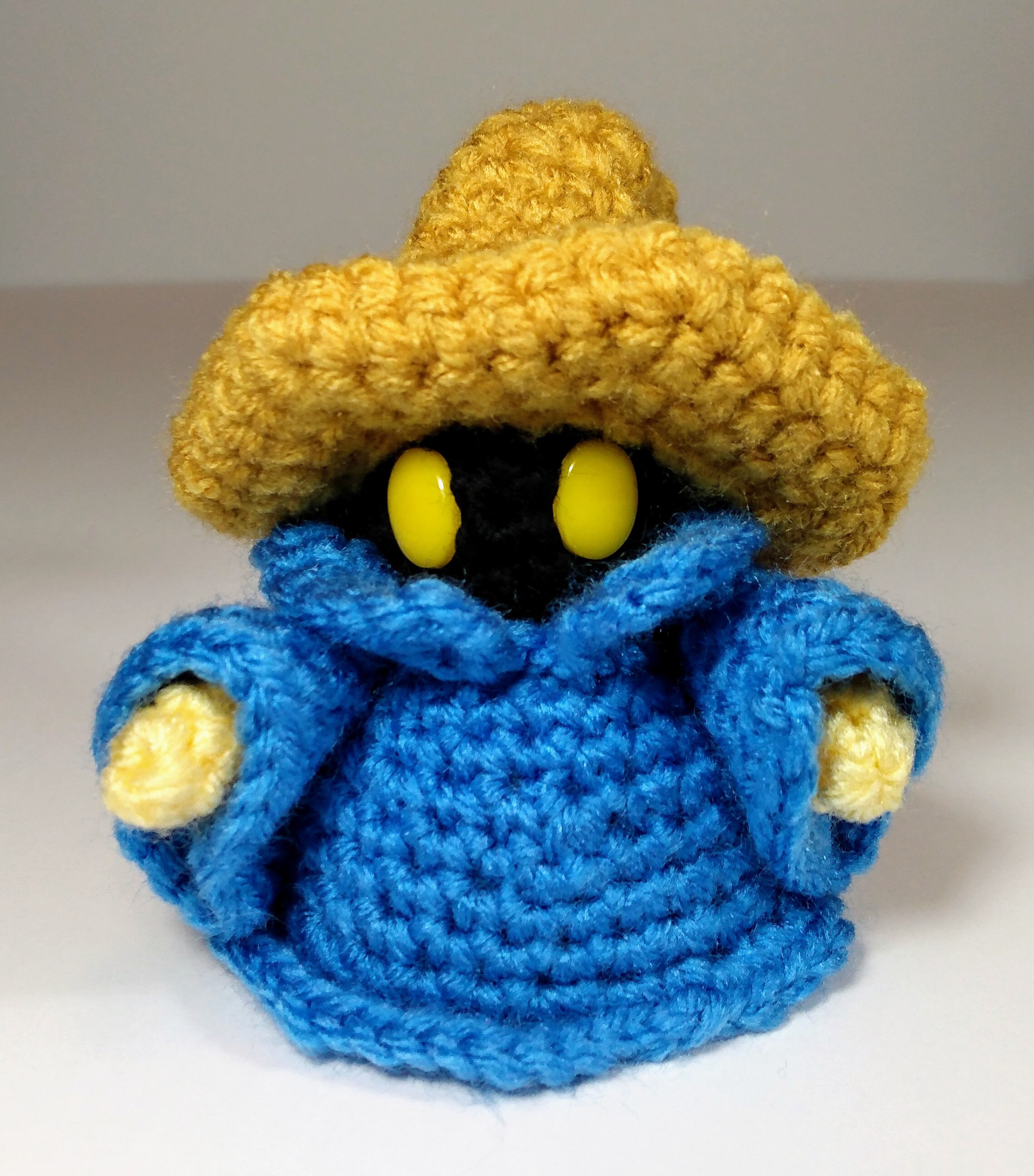 Black Mage plush doll decor handmade crochet knit amigurumi | Etsy
