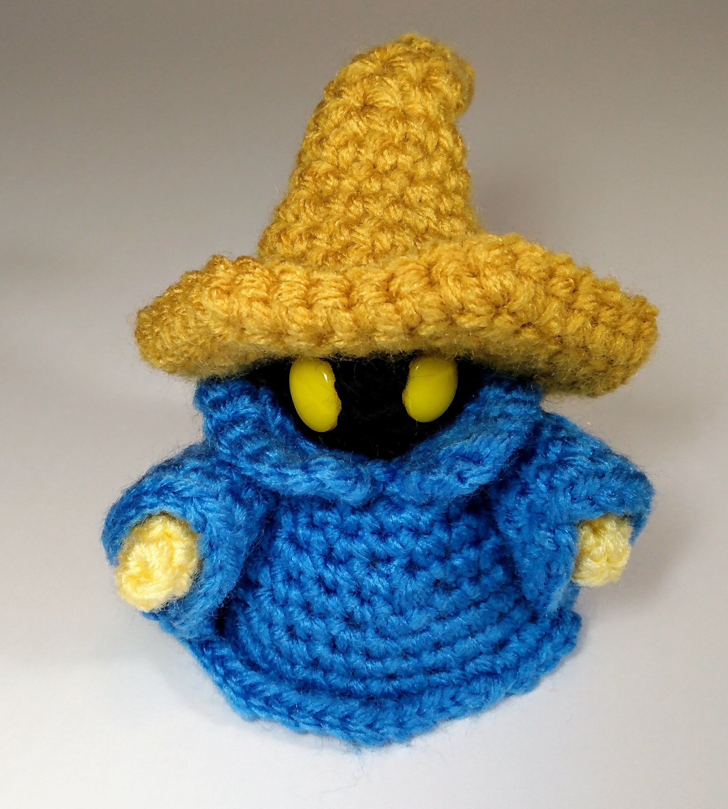 Black Mage plush doll decor handmade crochet knit amigurumi | Etsy
