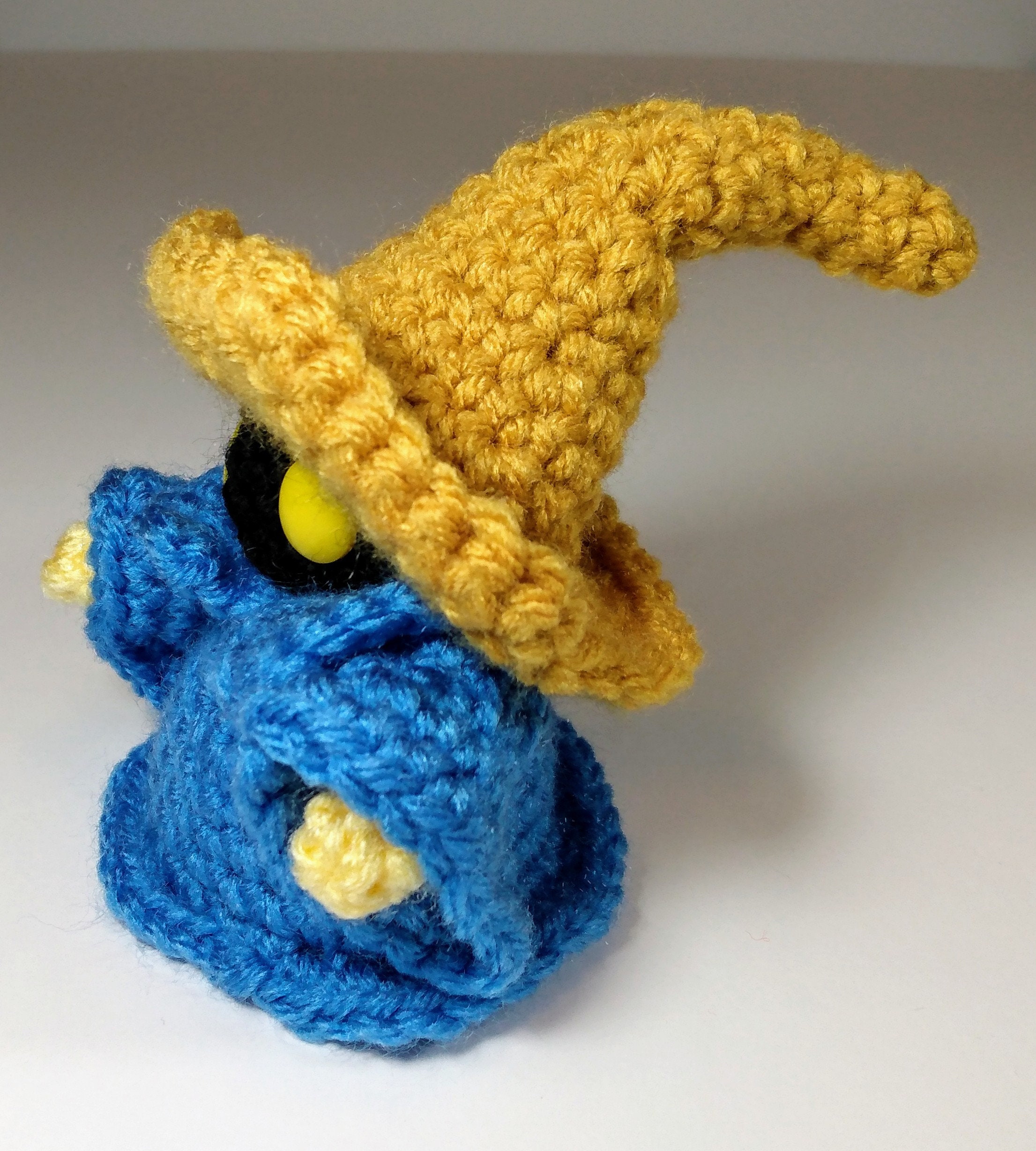 Black Mage plush doll decor handmade crochet knit amigurumi | Etsy