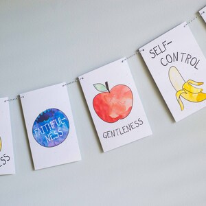 Fruit of the Spirit Printable Banner - Christian Decor - Sunday School ...