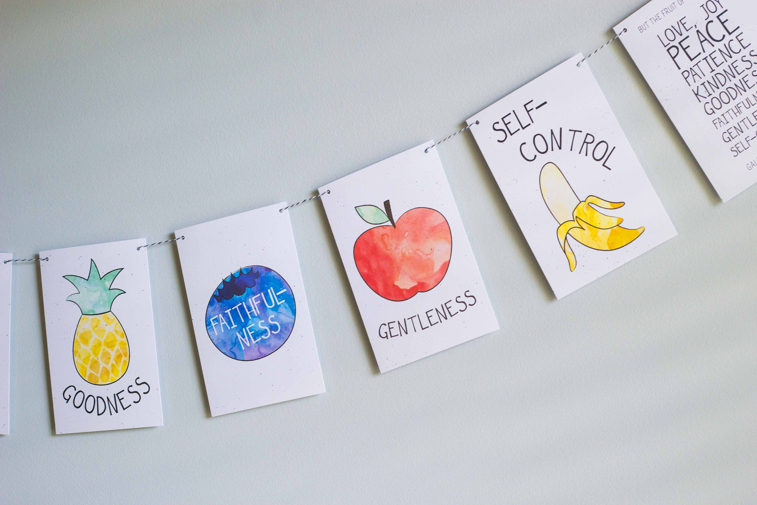 Fruit of the Spirit Printable Banner - Christian Decor - Sunday School ...