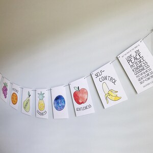 Fruit of the Spirit Printable Banner - Christian Decor - Sunday School ...