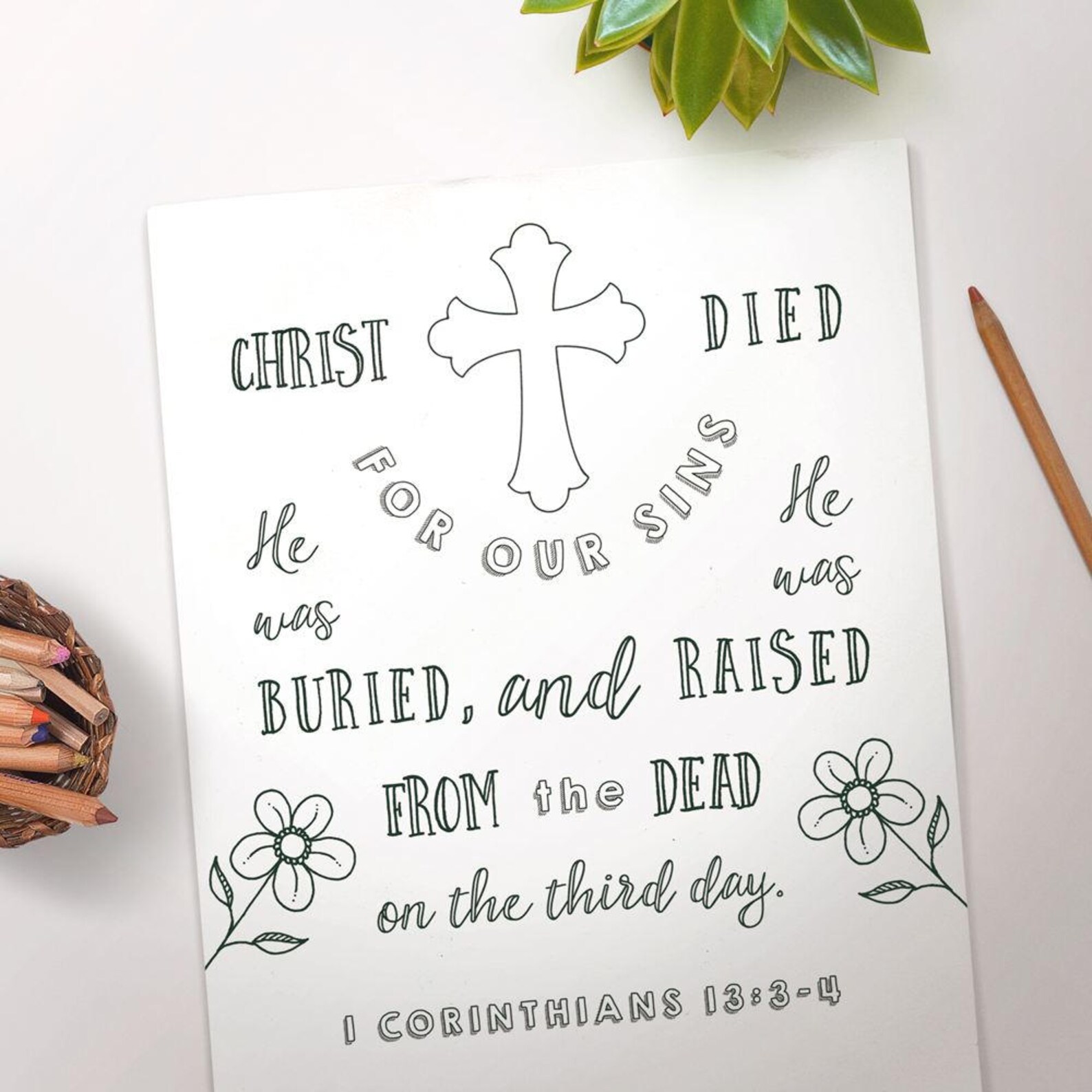 Bundle of 4 Coloring Pages - Amazing Grace - Easter Printable - Forever ...