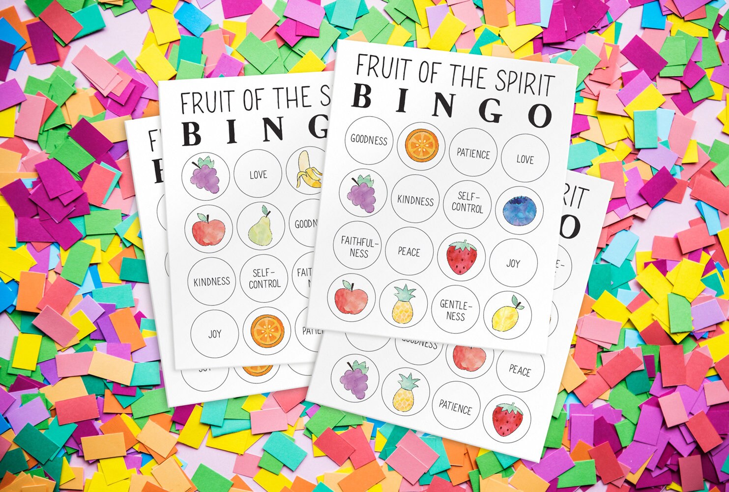 Fruit of the Spirit Bingo Sunday School Game Kids Church - Etsy