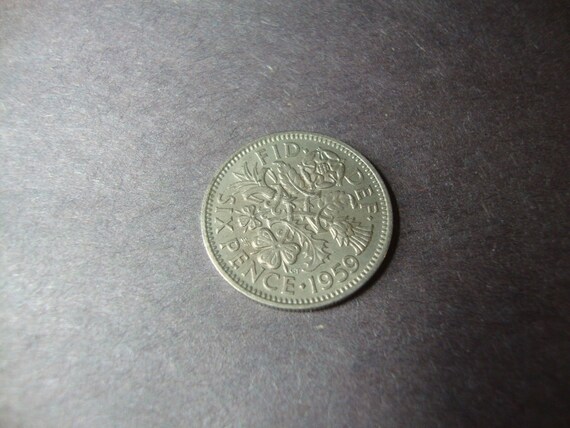 1959 Great Britain Six Pence Coin United Kingdom 6 Pence | Etsy