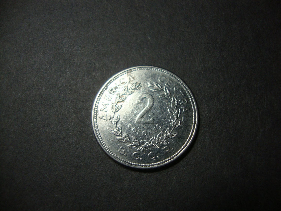 1982 Costa Rica 2 Colones Coin - Two Colones - Republica De - Small ...