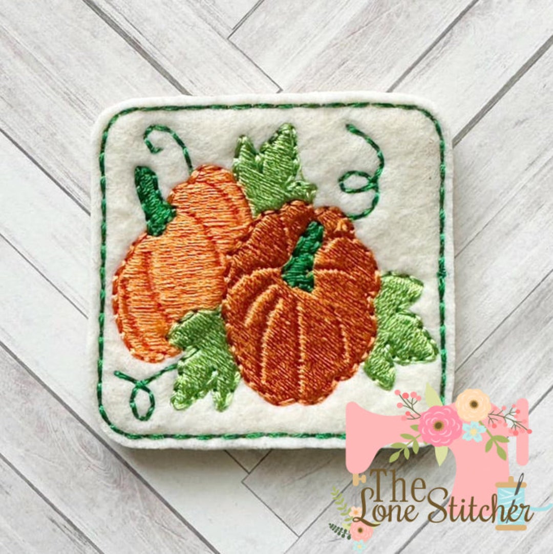 TLS Pumpkin Patch Feltie Embroidery Design - Etsy
