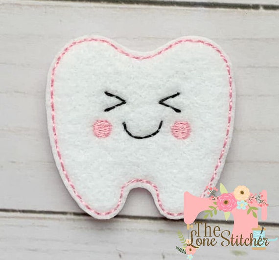 TLS Feltie Happy Tooth Embroidery Design - Etsy