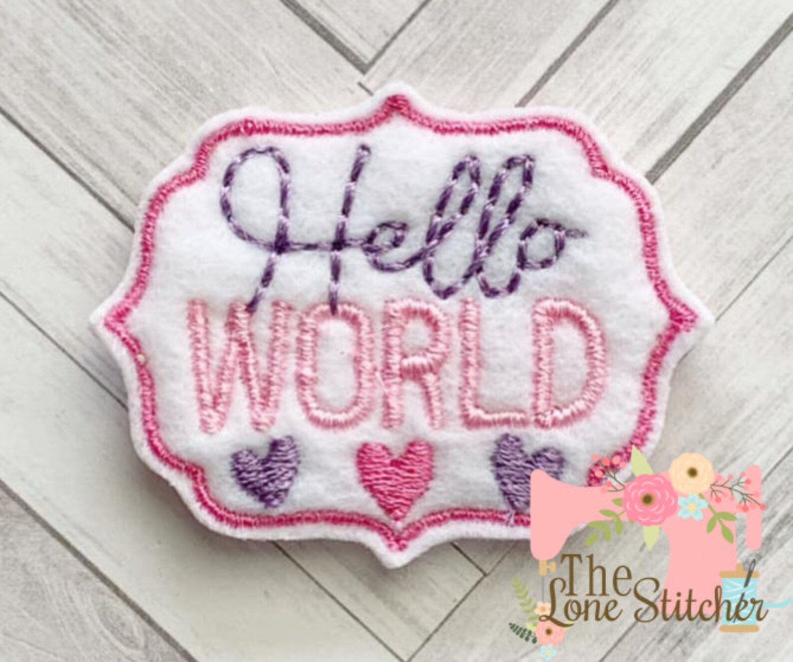 TLS Hello World Feltie Embroidery Design - Etsy