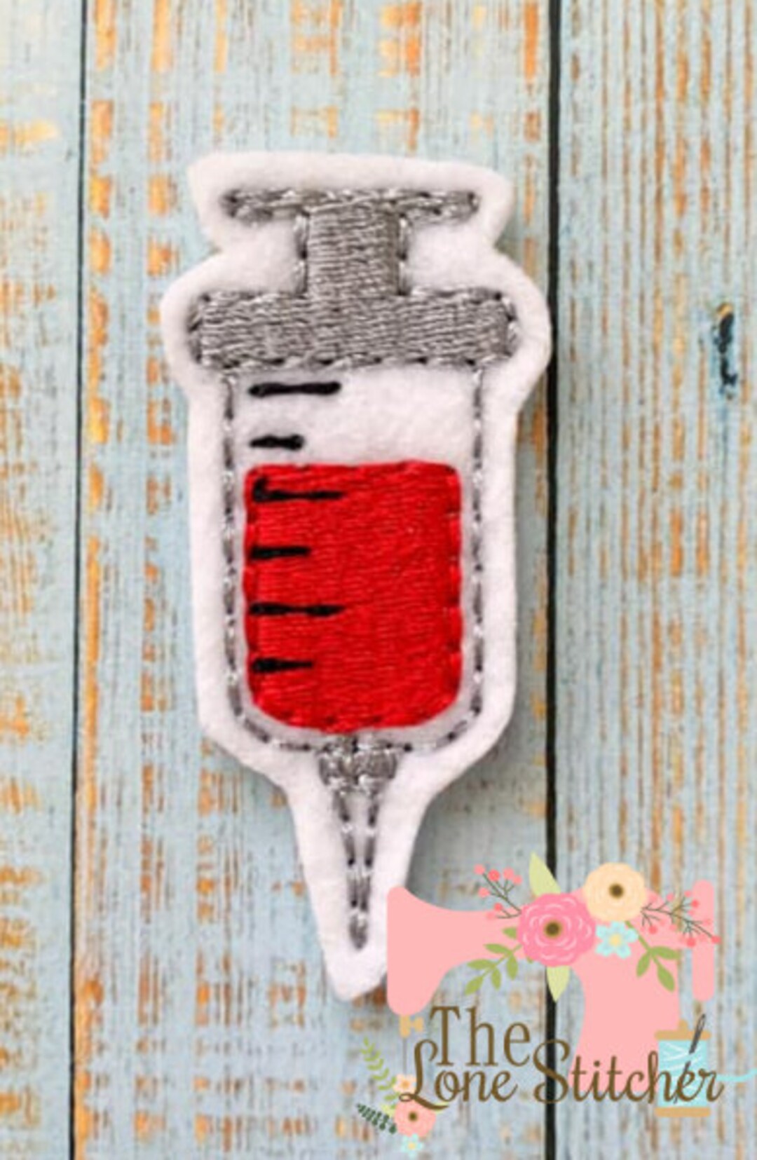 TLS Feltie Syringe Embroidery Design - Etsy