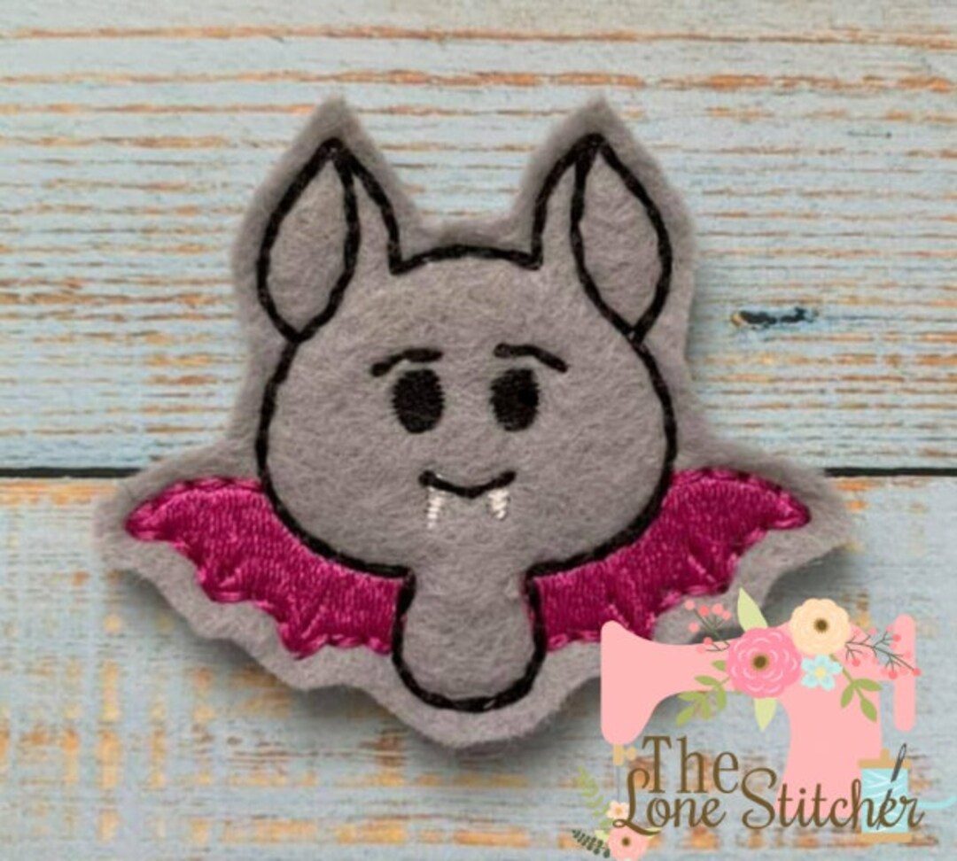 TLS Feltie Vampire Bat Embroidery Design - Etsy