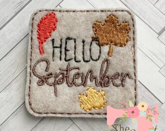 September Embroidery Design - Etsy