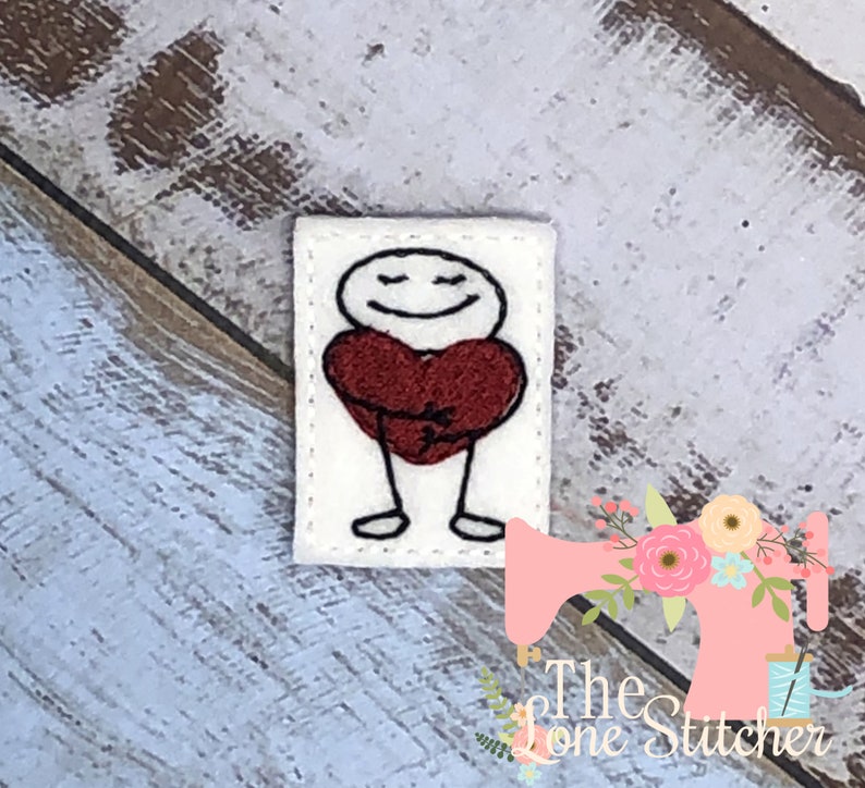 TLS Feltie Stick Figure Hug Embroidery Design - Etsy