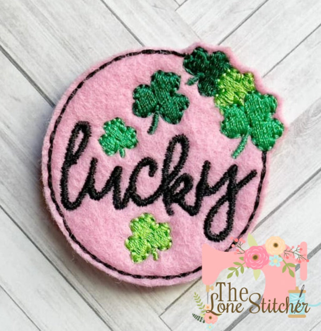 TLS Feltie Lucky in Circle Embroidery Design - Etsy