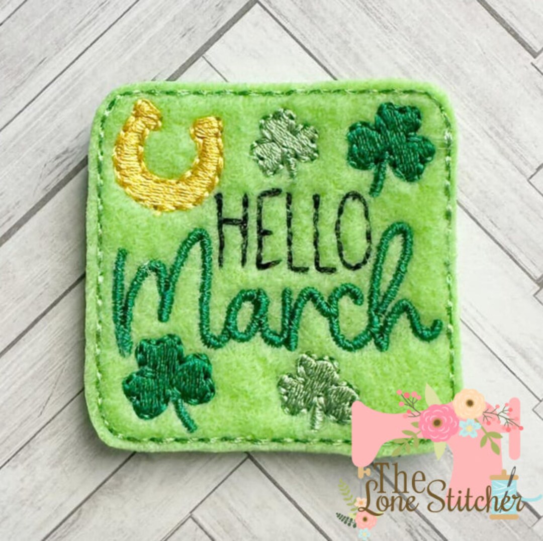 TLS Feltie Hello March Embroidery Design - Etsy