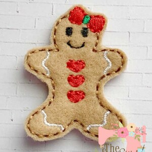 TLS Feltie Gingerbread Girl Embroidery Design - Etsy