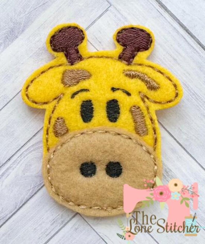 TLS Feltie Giraffe Head Embroidery Design - Etsy