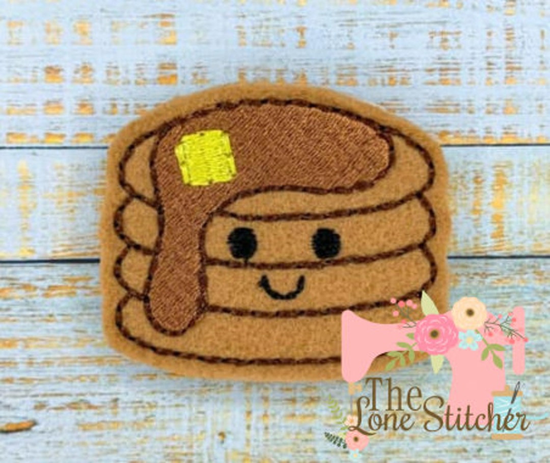 TLS Feltie Kawaii Pancakes and Syrup Embroidery Design - Etsy