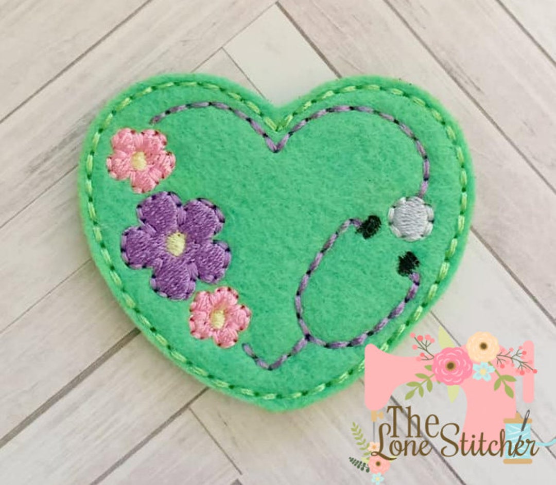 TLS Feltie Stethoscope Spring Flowers Embroidery Design - Etsy