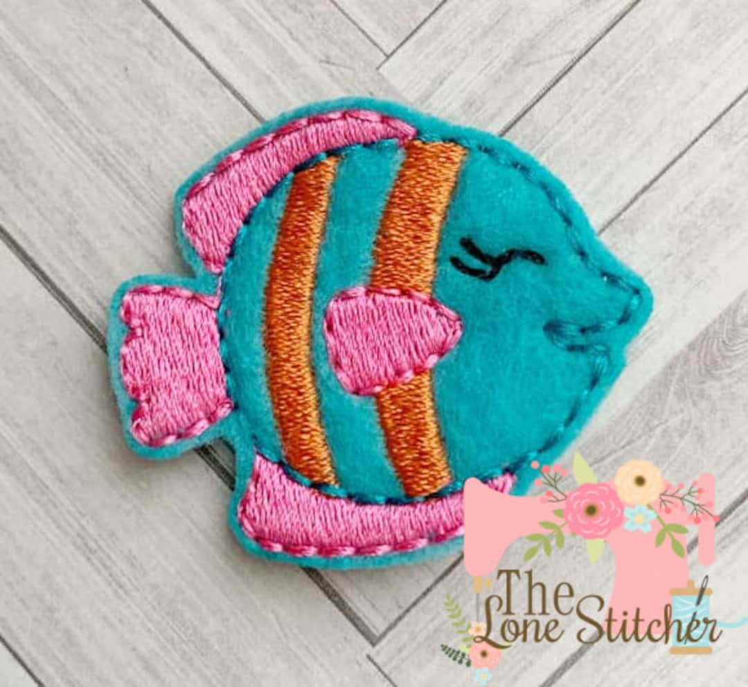 TLS Feltie Fancy Angelfish Embroidery Design - Etsy